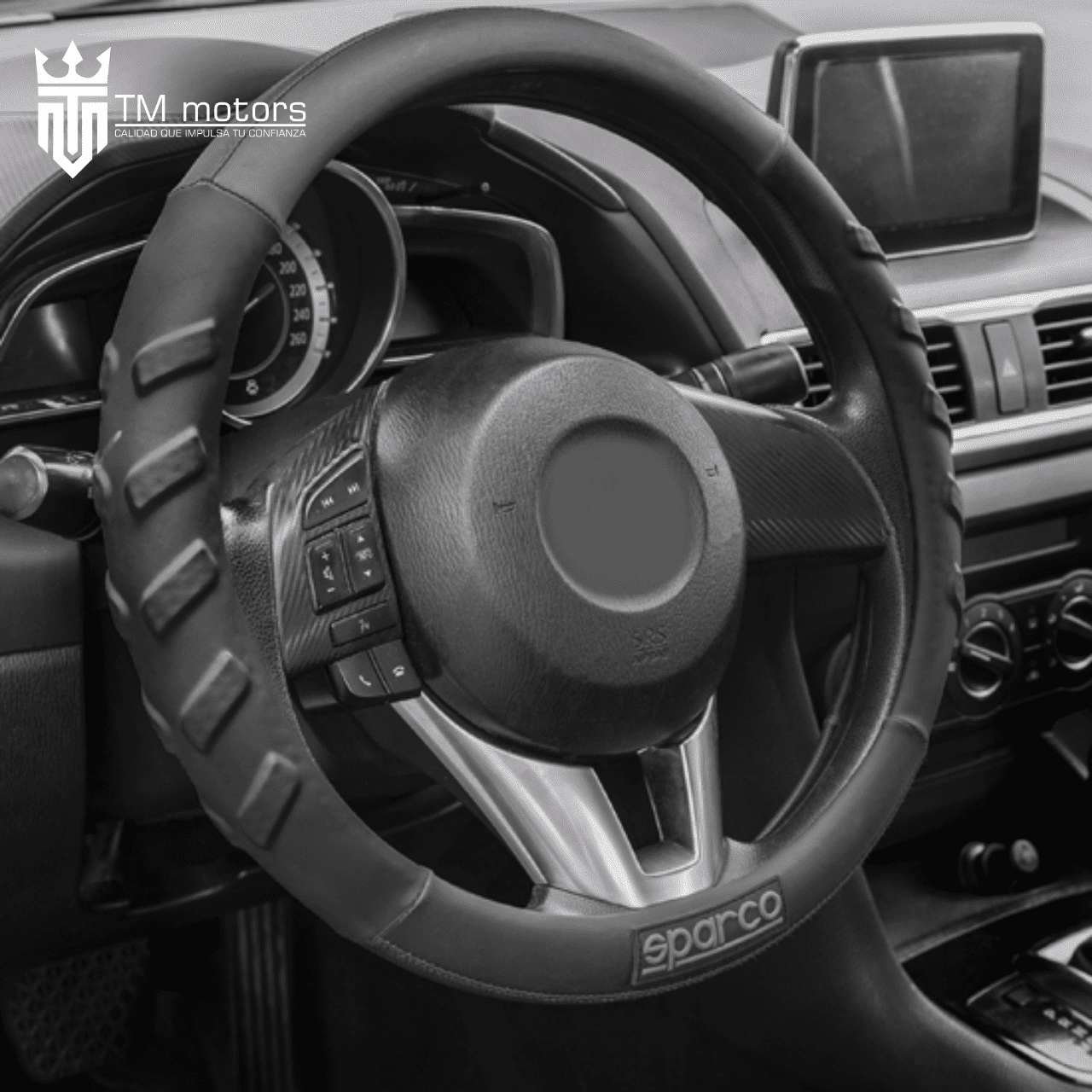 FUNDA DE TIMON SPARCO NEGRO - TM motors