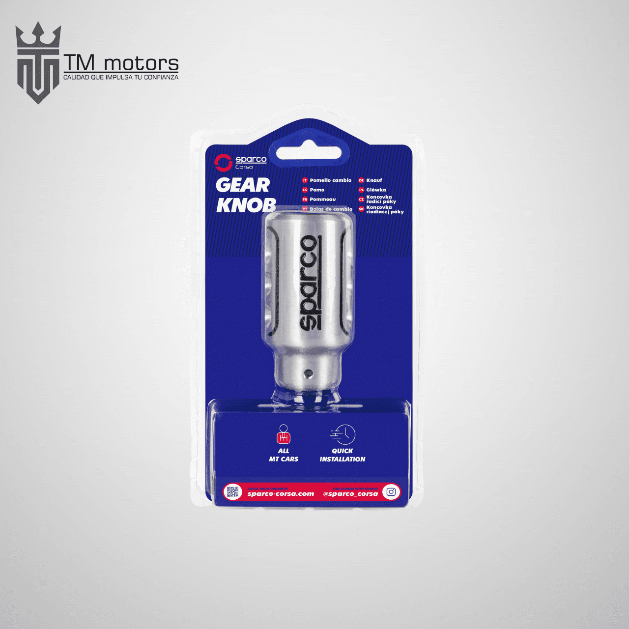 PERILLA DE PALANCA SPARCO PLOMO - TM motors